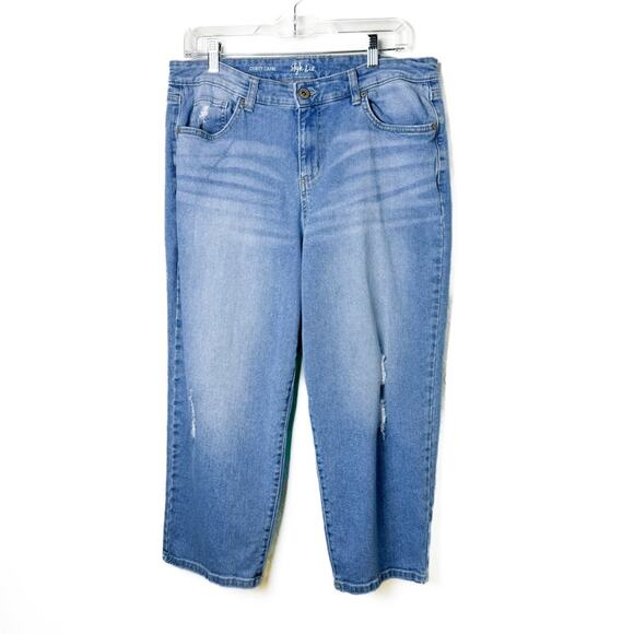 Style & Co. | Jeans | Style Co Curvy Capri Distressed Jeans | Poshmark